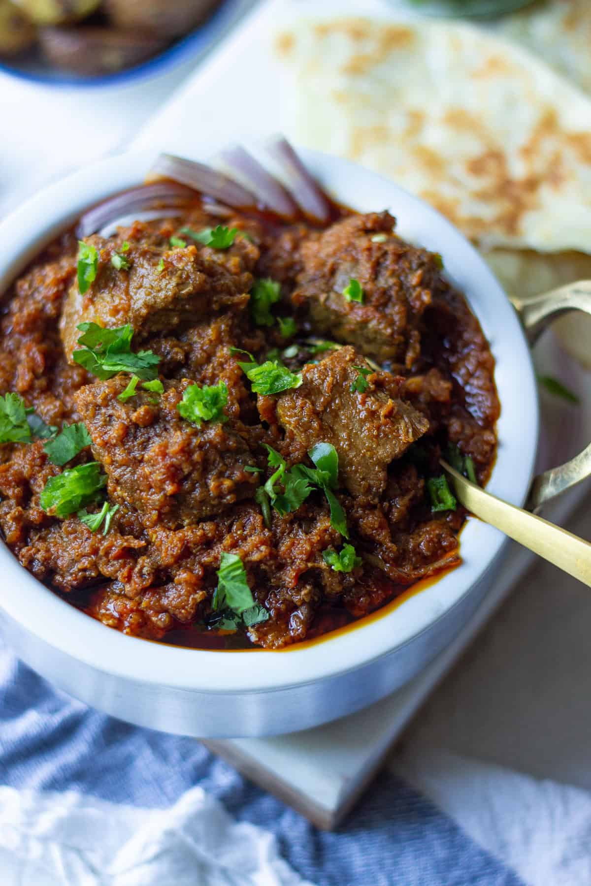 Tamatar Gosht - Stovetop and Instant Pot Instructions - Flour & Spice
