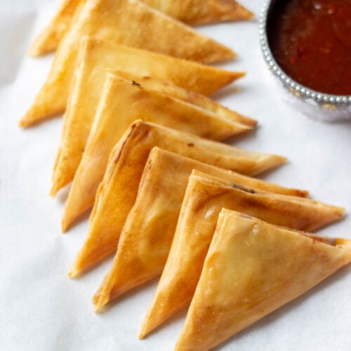 Easy Cheese Samosas - Flour & Spice