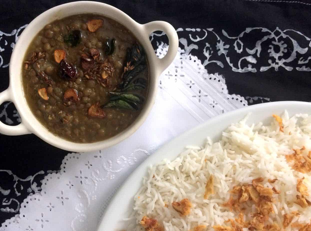 Kaali Sabut Masoor ki Daal or Brown Lentils - Flour & Spice