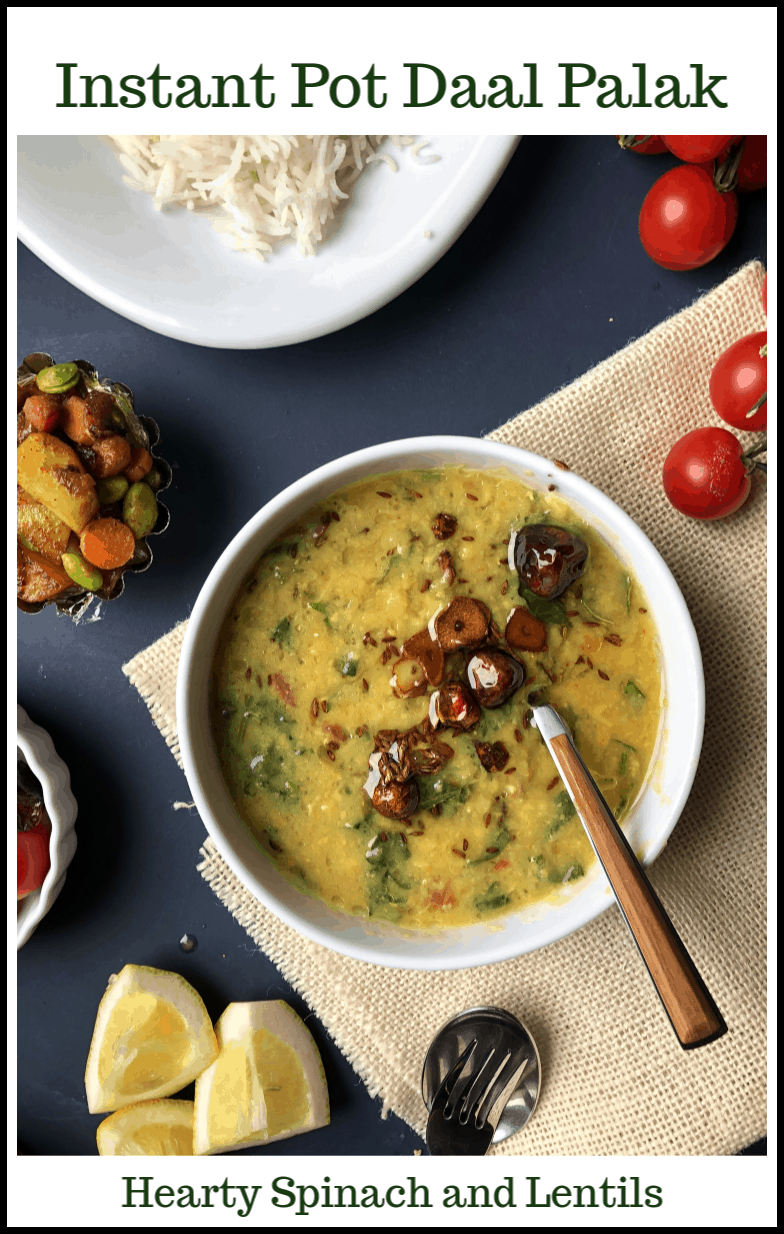 Instant Pot Dal Palak - Pakistani Recipe - Flour & Spice