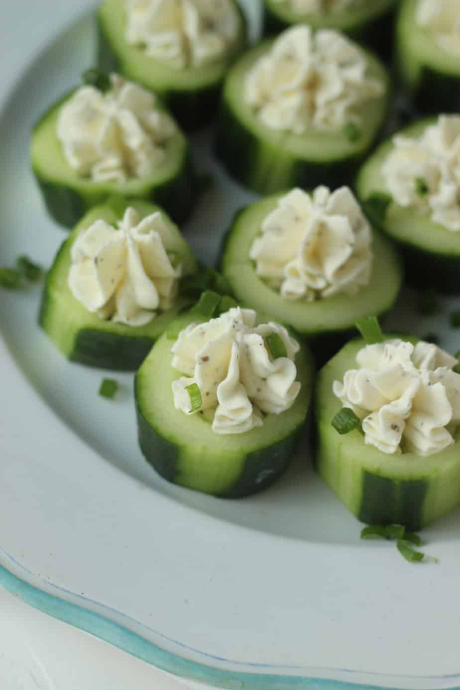 Cucumber Cream Cheese Rounds - Flour & Spice