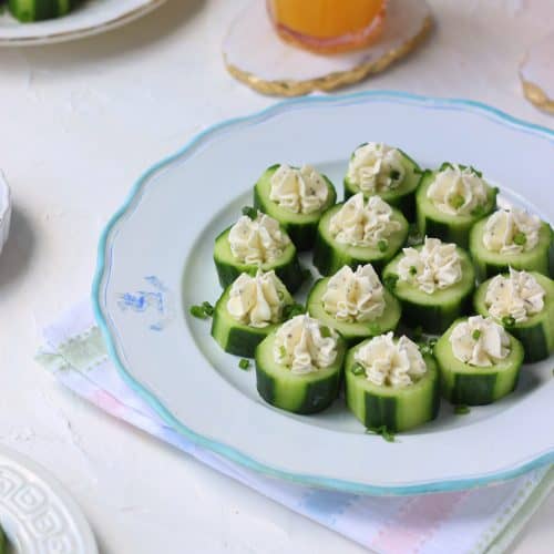 Cucumber Cream Cheese Rounds - Flour & Spice