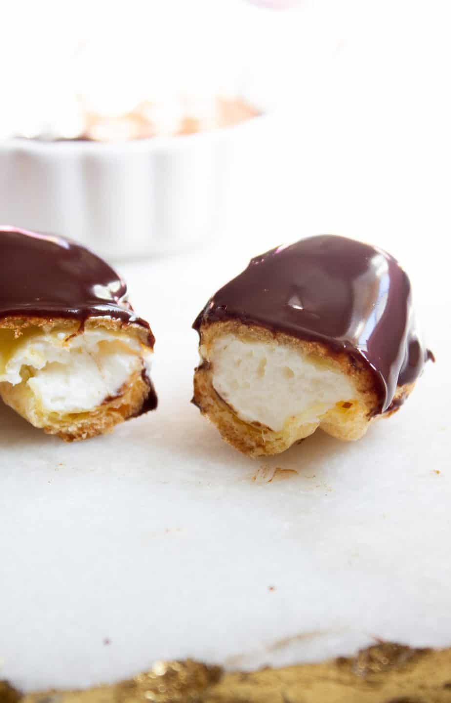 Eclairs With Whipped Cream (Smaller Batch) - Flour & Spice