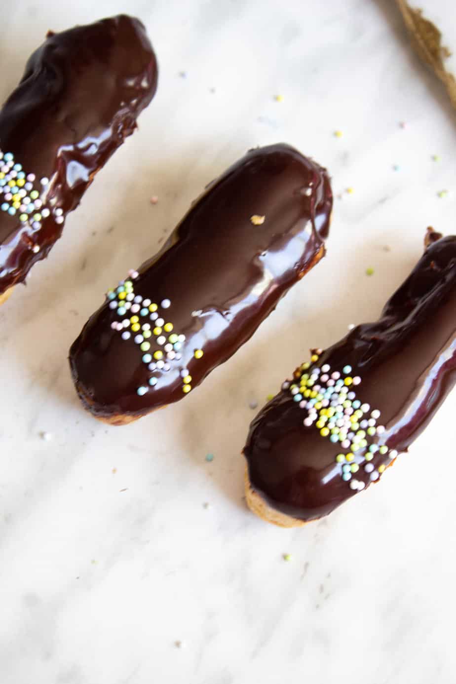 Eclairs With Whipped Cream (Smaller Batch) - Flour & Spice