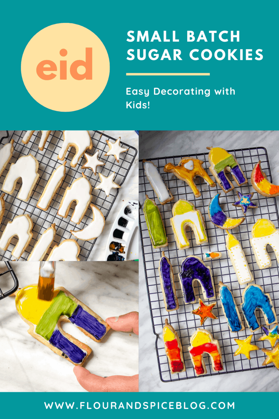 Small Batch Eid Cookies & Decorating Ideas for Kids - Flour & Spice
