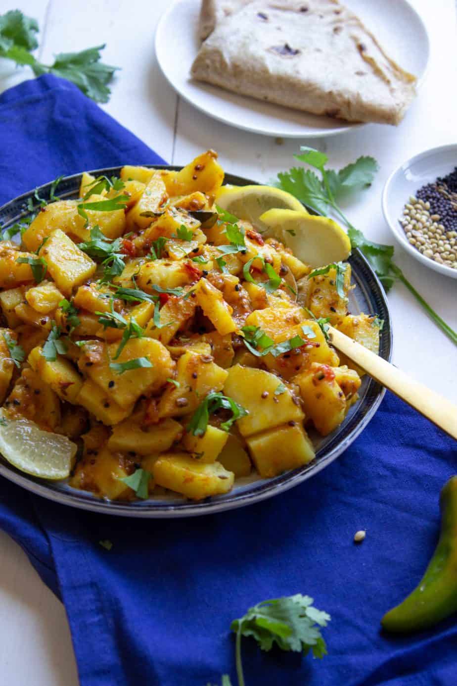 Flavorful Achari Aloo - Flour & Spice