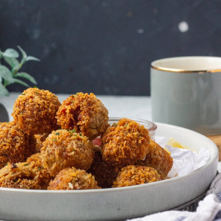 Crunchy Fried Chicken Balls with Ground Chicken - Flour & Spice