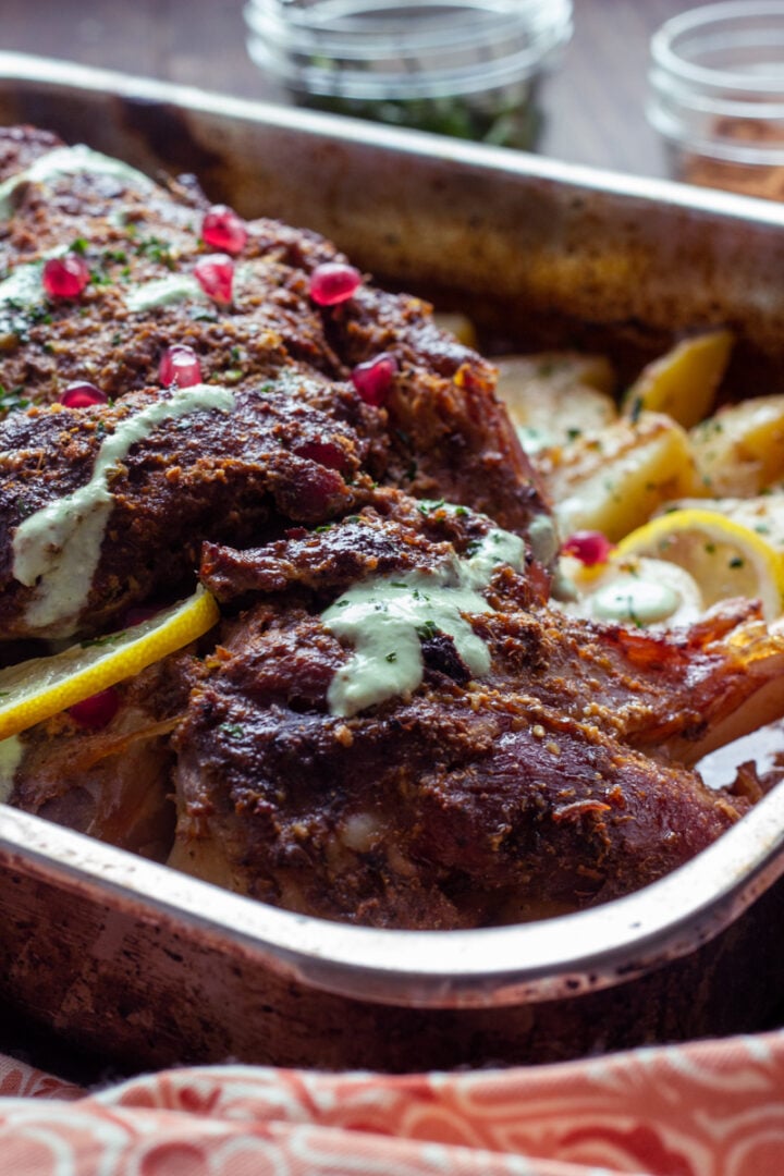 Mutton Raan Roast - EASY recipe - Flour & Spice