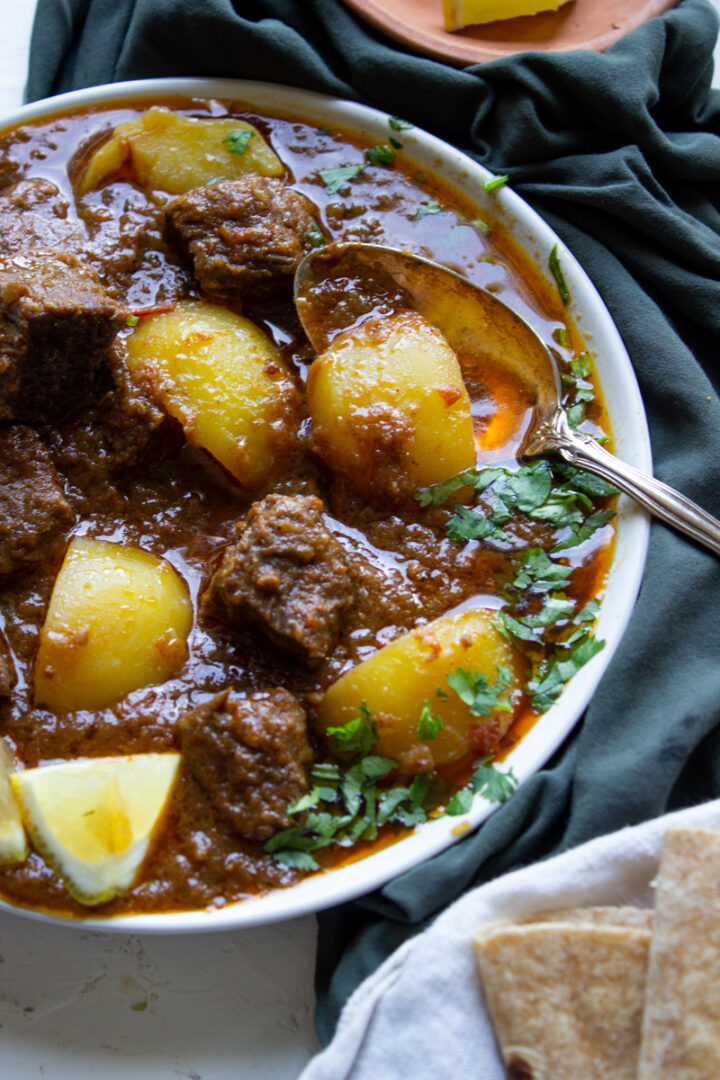 EASY Pakistani Aloo Gosht - Instant Pot & Stove Top - Flour & Spice