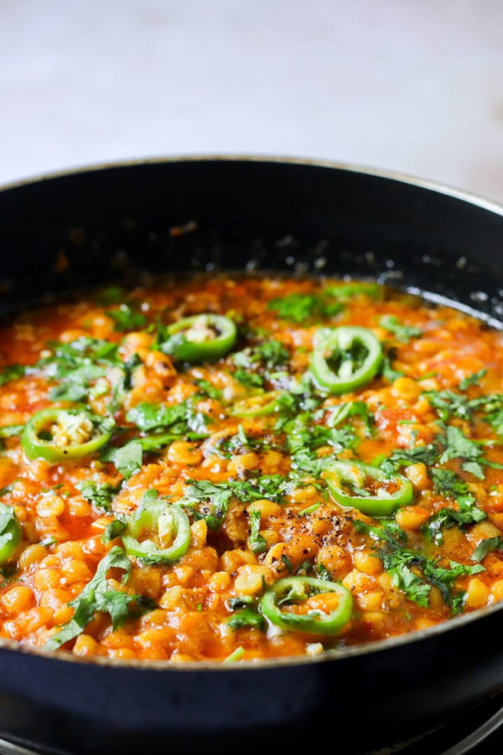 Dhaba Style Chanay ki Daal or Gram Lentils - Flour & Spice